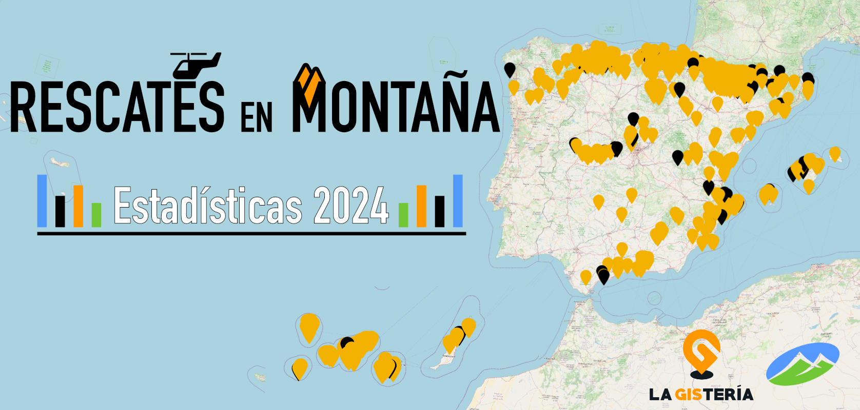 Rescates en Montaña 2024 (Resumen estadístico) - La GIStería